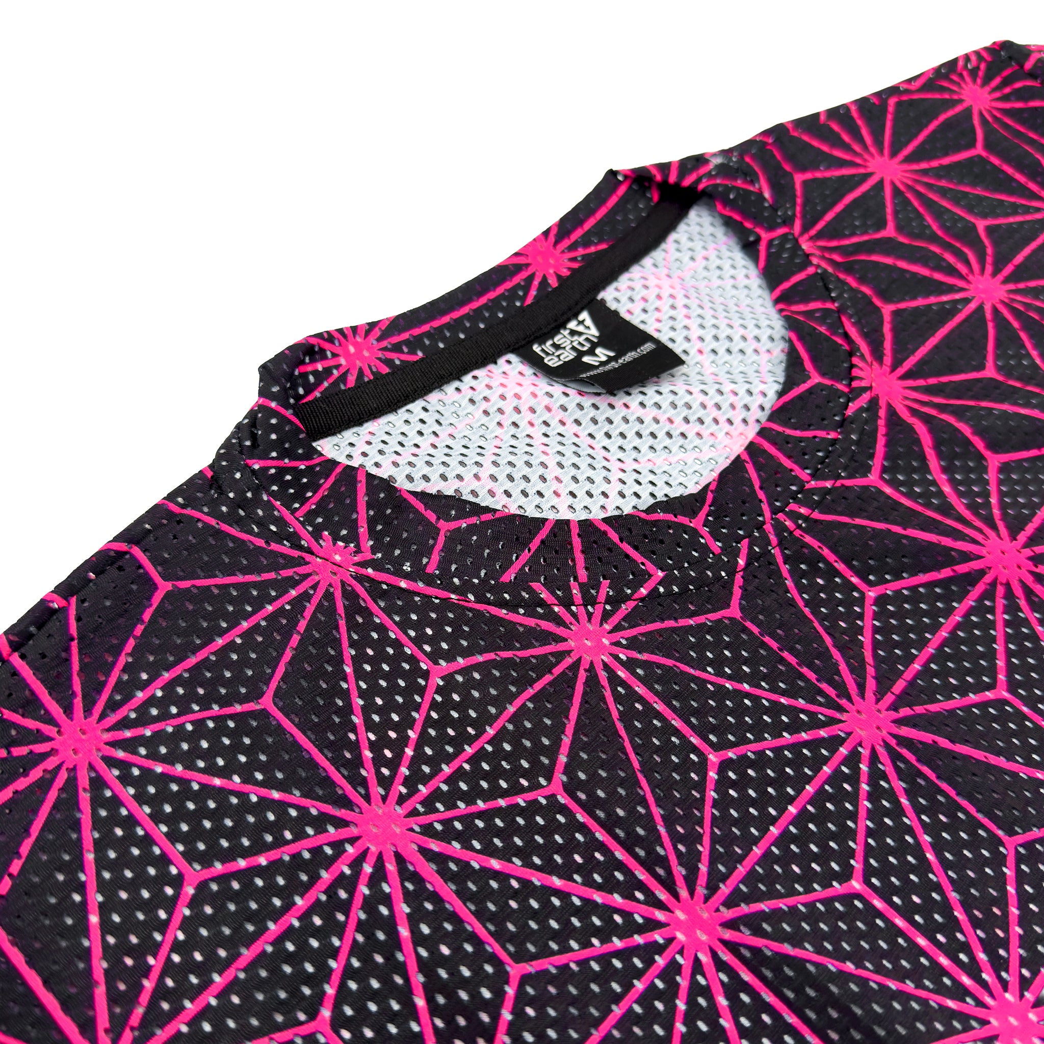 Asanoha Pink - UV - Mesh T-Shirt – First Earth